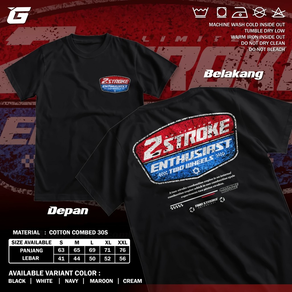 Enthusiast 2 Stroke Racing T-Shirt Two Stroke Distro Shirt No Limiter 2 ...