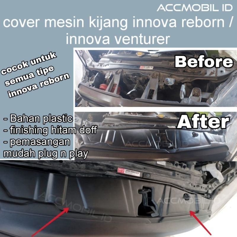 MESIN Kijang innova reborn engine cover / innova venturer plastic ...