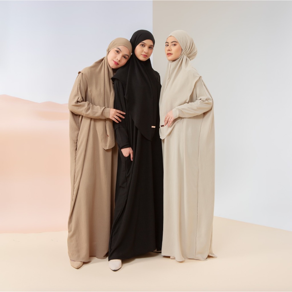Lozy Hijab - Hafsha Abaya Set Buy 2 570K (Hajj Abaya Umrah Gamis Set ...