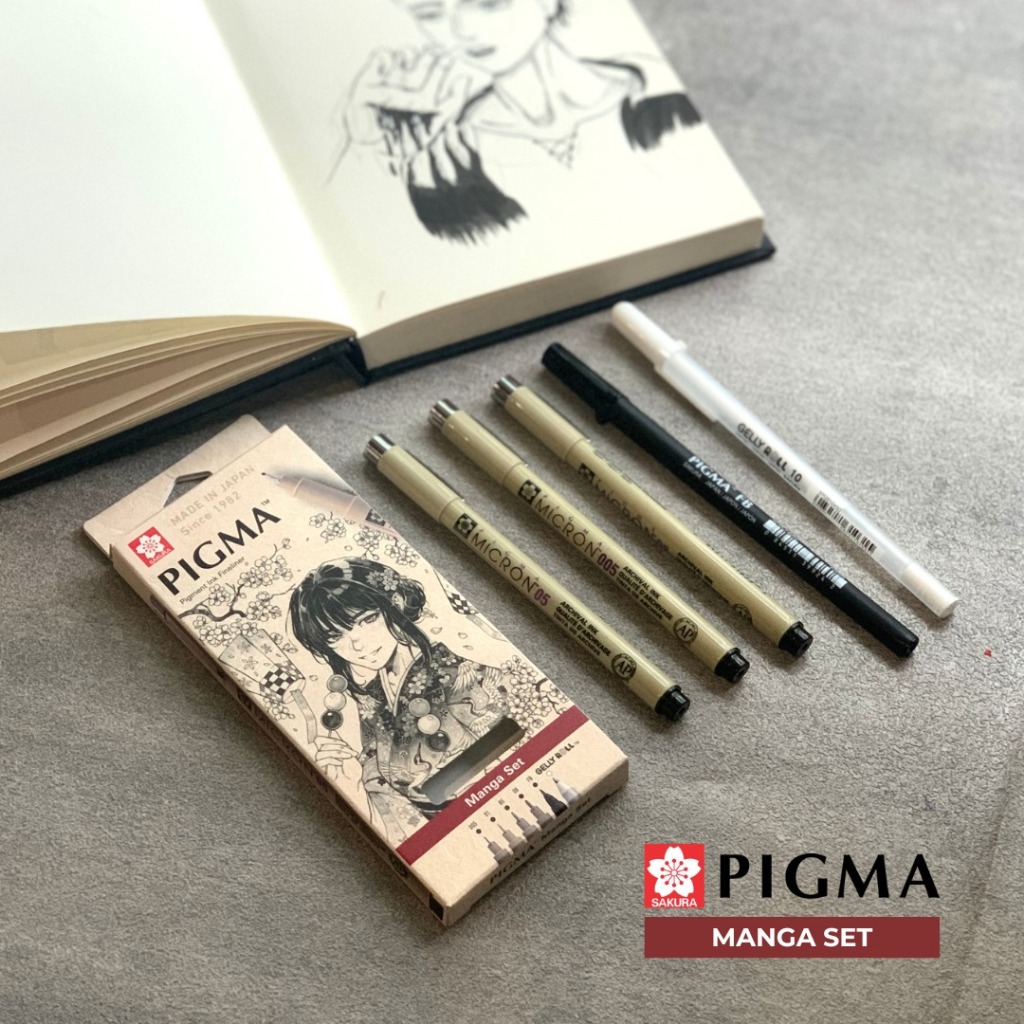 Sakura Pigma Micron Drawing Pen Manga Set A MG6A | Shopee Malaysia