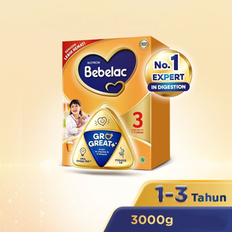 Nutricia Bebelac 3 Growth Powder Milk for Children Aged 1-3 Years 3kg 3 kg | Shopee Malaysia