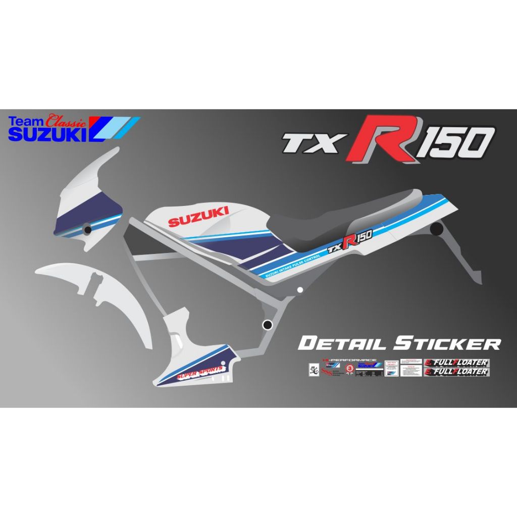 Suzuki TXR 150 Model RGR Sprinter 150 Striping Sticker | Shopee Malaysia