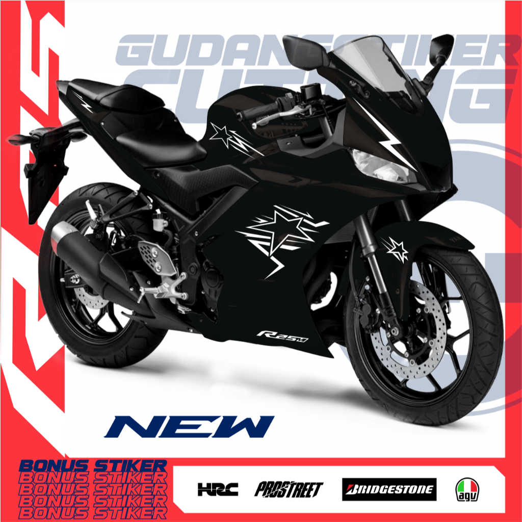 Striping CUTTING YAMAHA R25 NEW STICKER LIS STAR STICKER YZF R25M ...