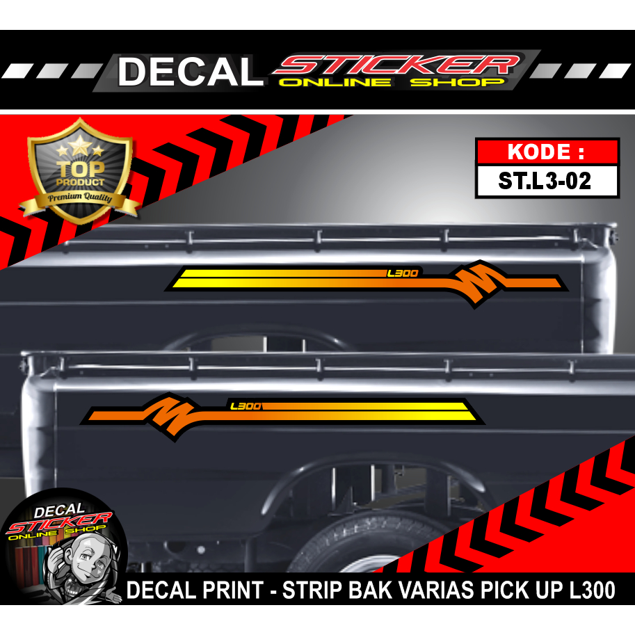 L300 BAK STICKER VARIATION ALREADY 1 SET RIGHT LEFT CAN CUSTOM COLOR ...