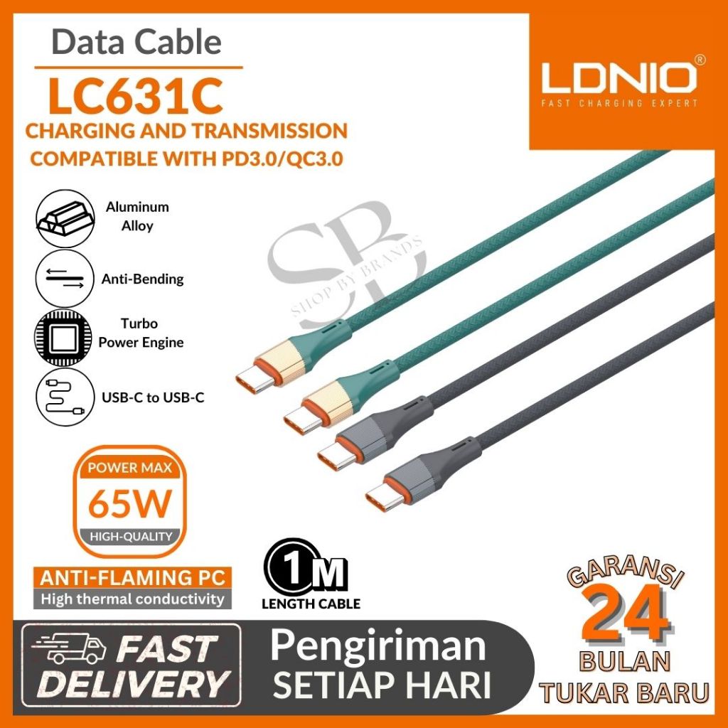 Ldnio LC631c Type C to C PD 65W Charge & Sync 480Mbps Data Cable | Shopee Malaysia