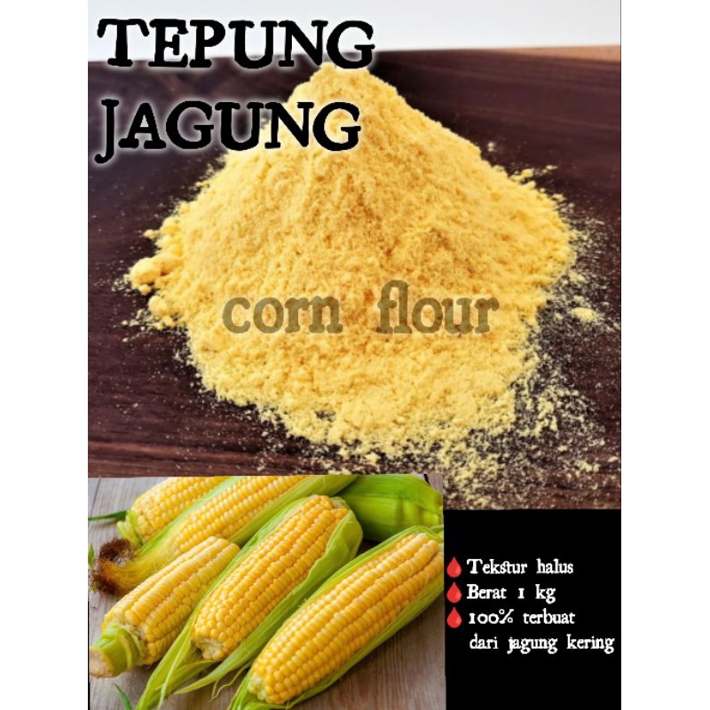 Fine PURE CORN FLOUR (Without mixture 1 kg) | Shopee Malaysia