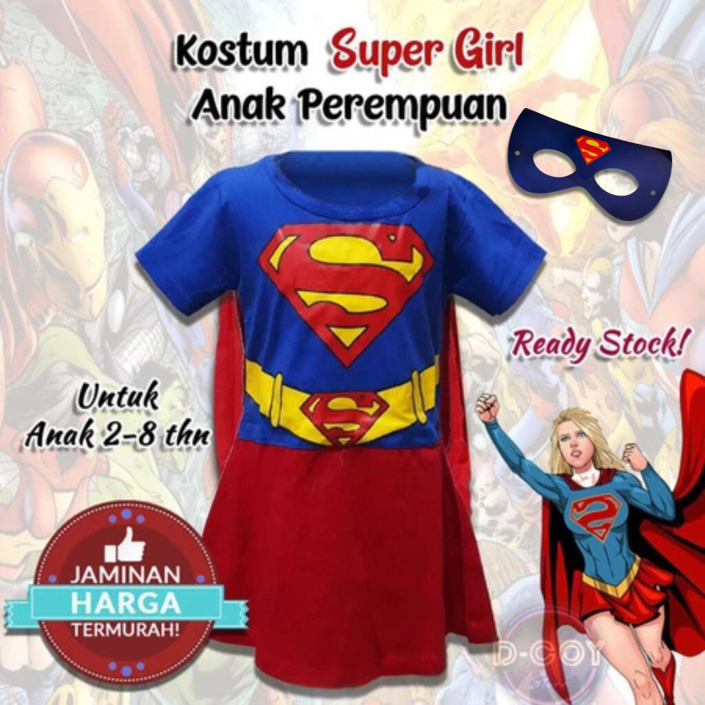 SUPEK - Superg1rl girls costume aged 2-8 years | Shopee Malaysia