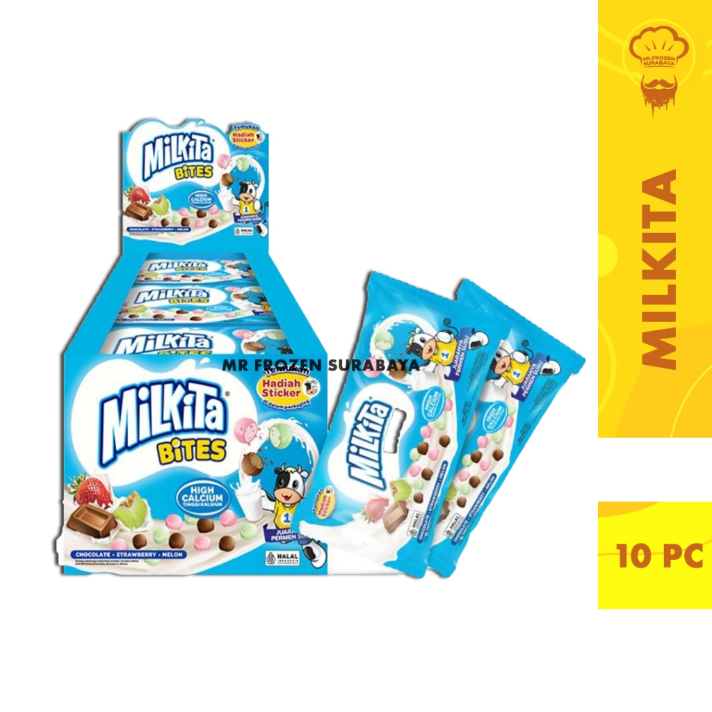 Milkita Bites Milk Candy - Crunchy Outside Chewy Inside 10pcs | Shopee ...