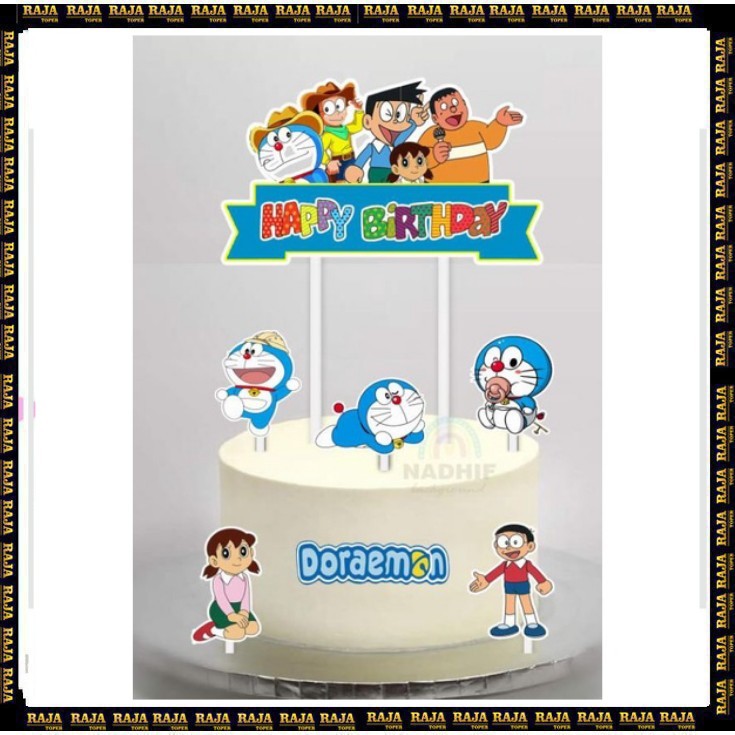 Doraemon character Topper Topper Birthday cake decoration Topper cake ...