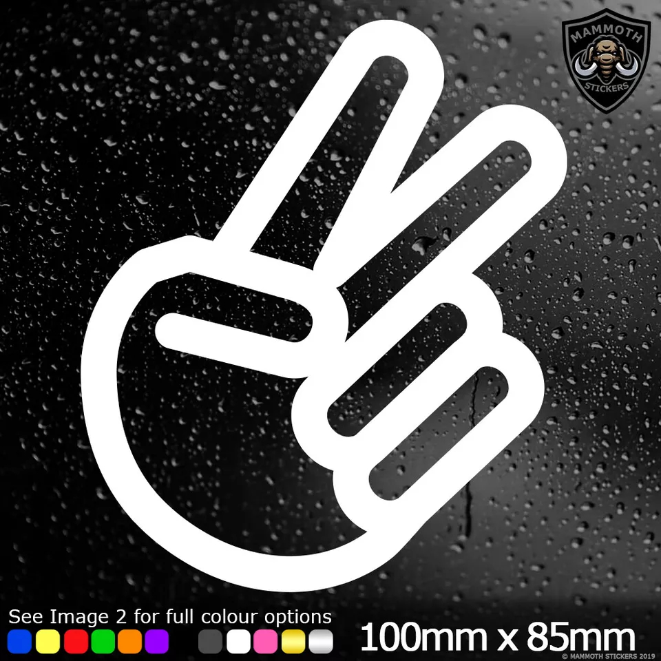 Chopped Peace Fingers Car Sticker Decal Vinyl JDM Mighty Drift Mods ...