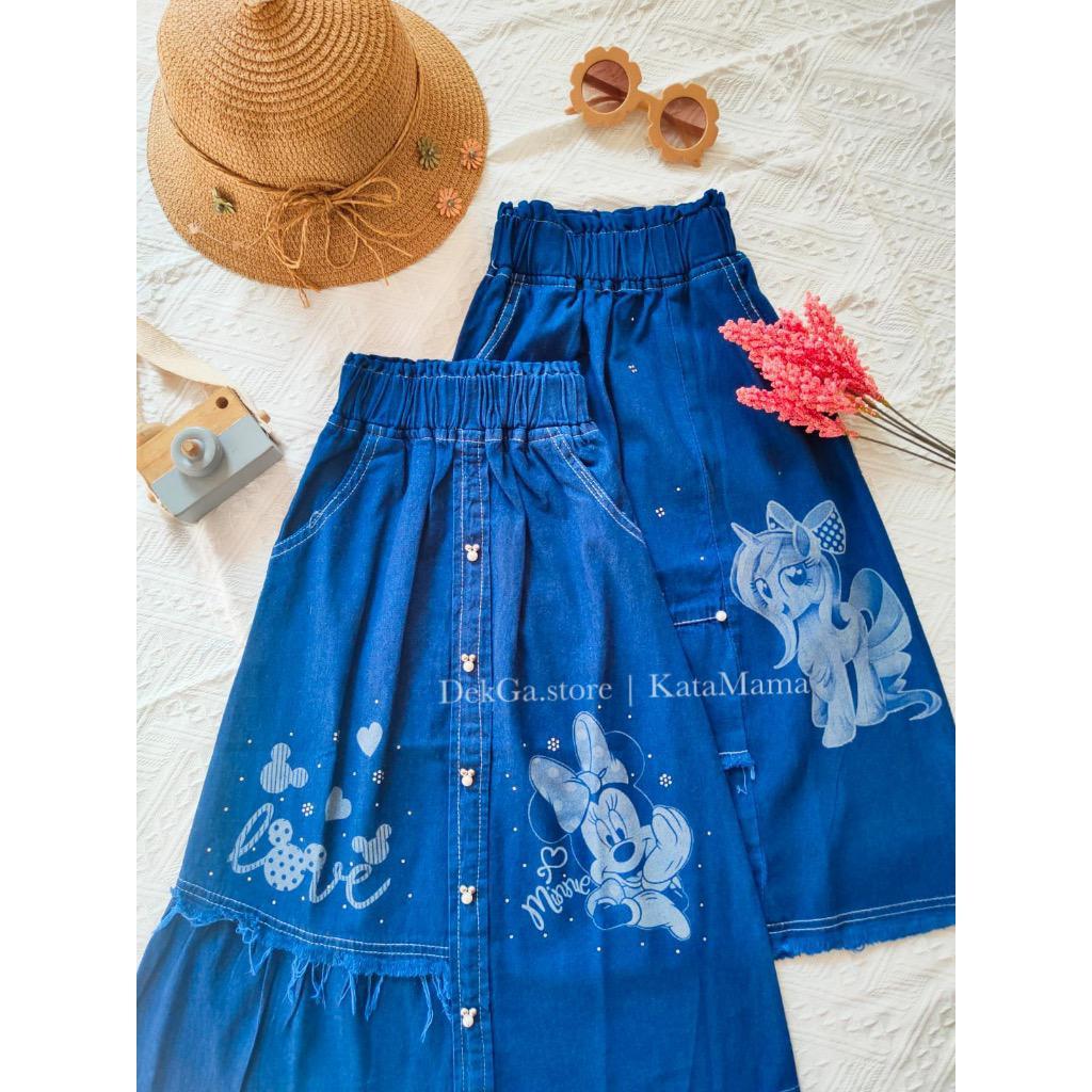 GIRLS' LONG JEANS SKIRT littlepony minnie mouse/GIRLS' MUSLIM SKIRT ...