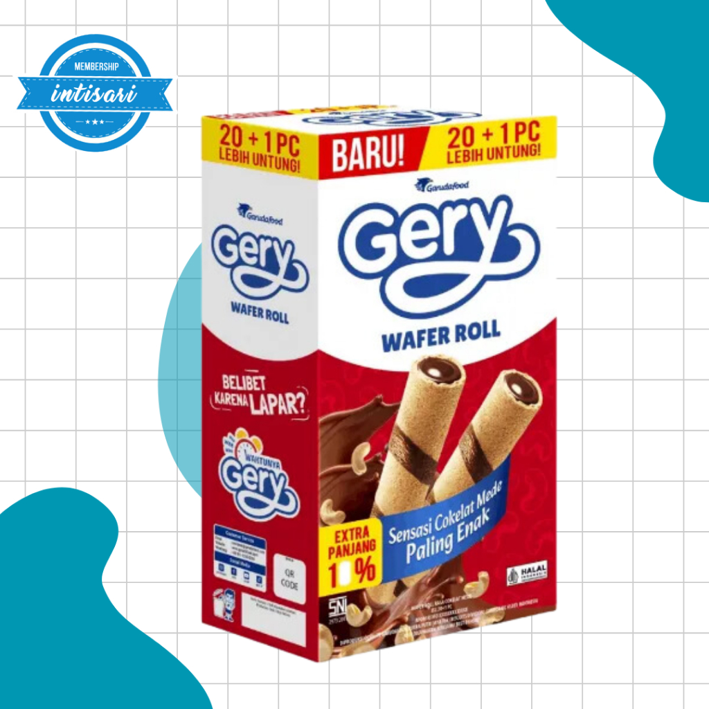 Gery Saluut Cashew Chocolate Wafer Roll CONTENTS 20 + 1 PCS (PACK ...