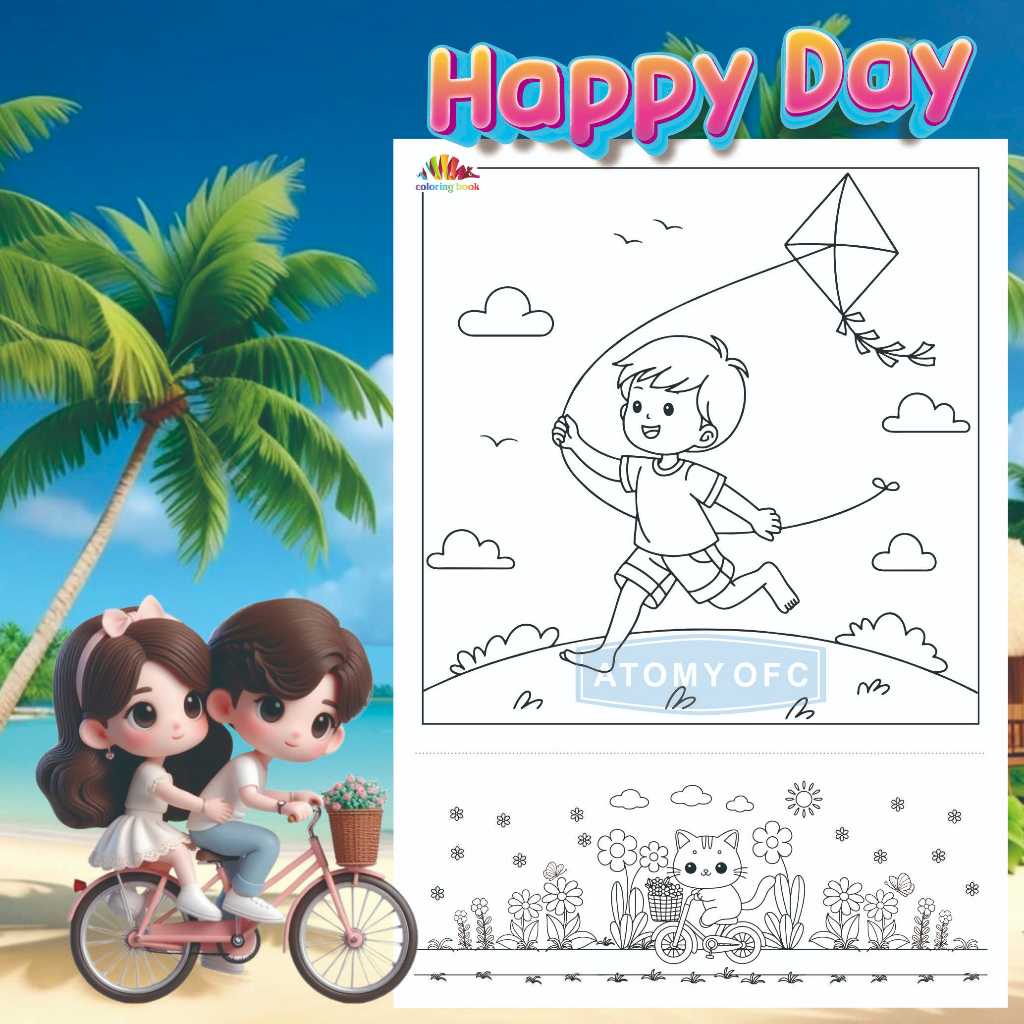 Coloring PAPER / COLORING / DRAWING PAPER / HAPPY DAY / COLORING PAPER ...