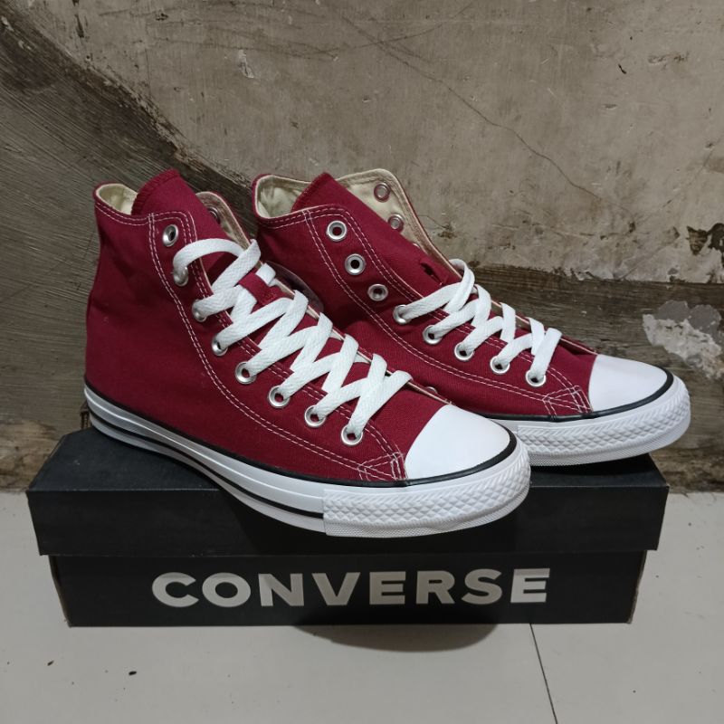Official original converse ct hi maroon M9613C Sneakers | Shopee Malaysia