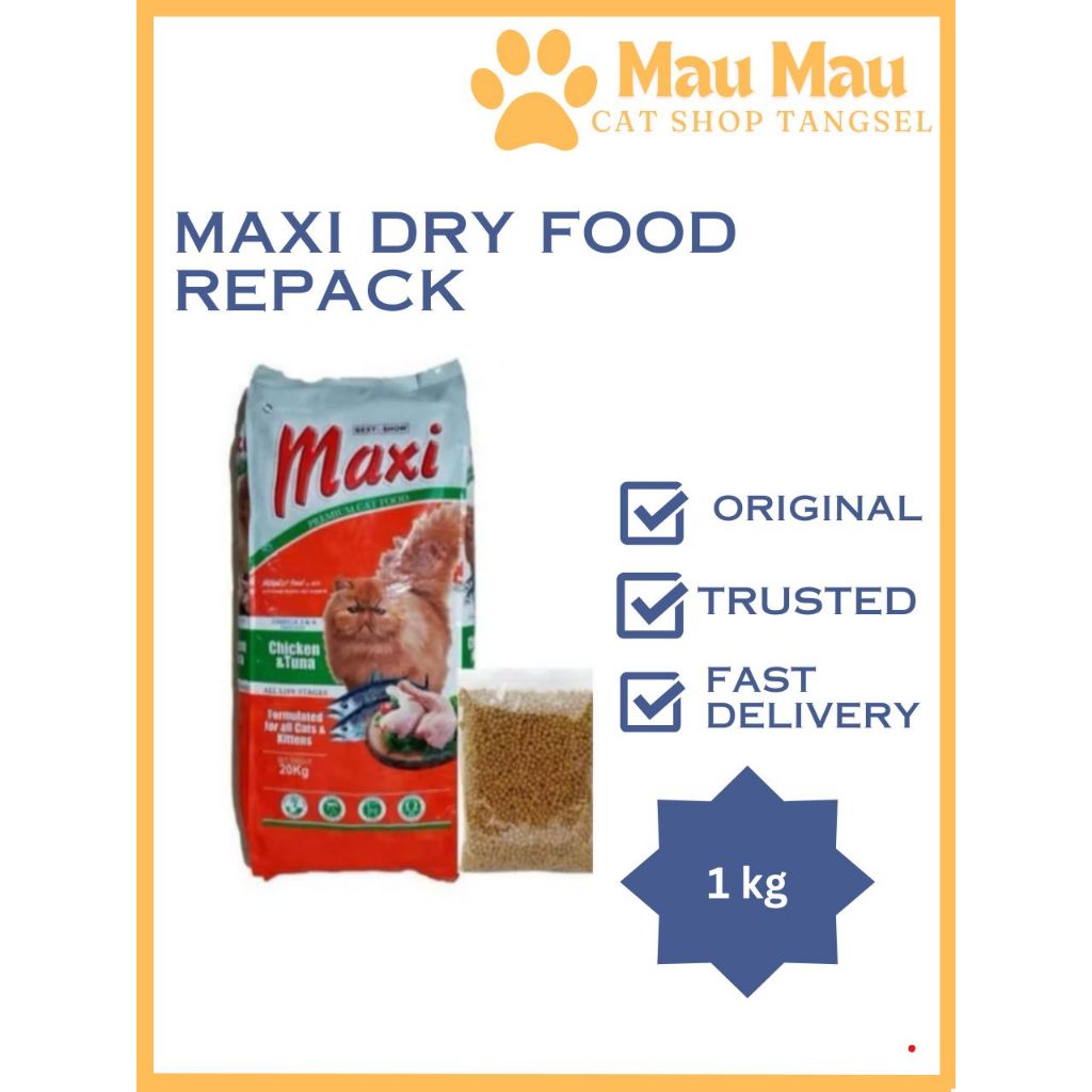 Maxi Cat Cat Food repack 1 kg | Shopee Malaysia