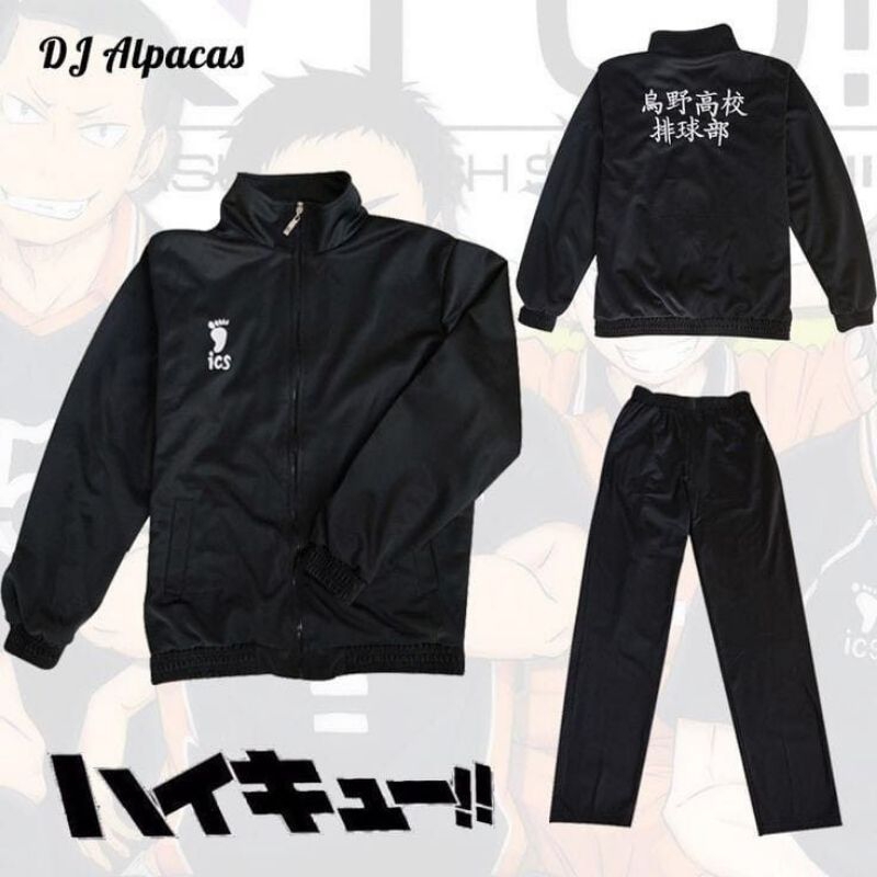 Divergent Haikyuu Karasuno ICS Black anime jacket | Shopee Malaysia