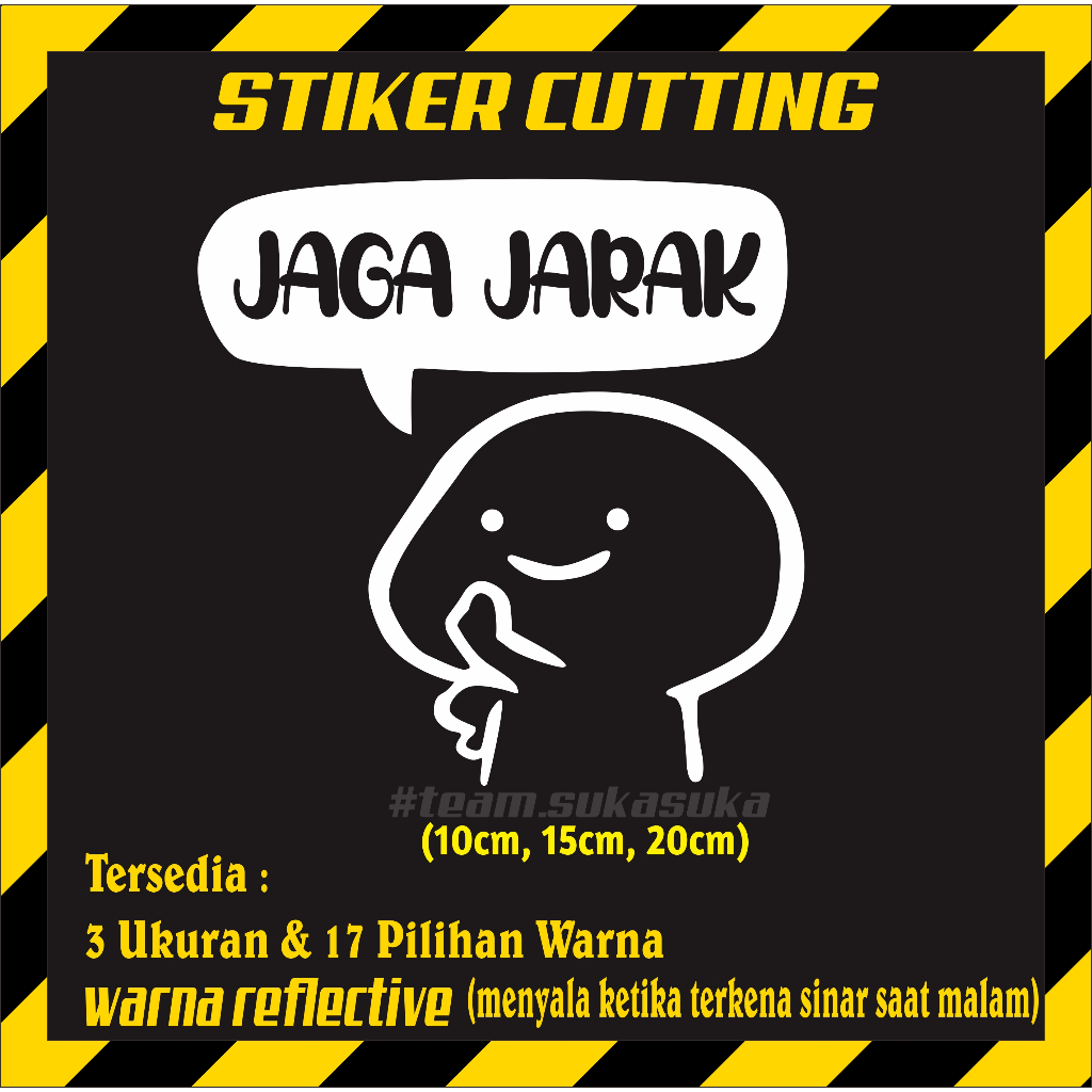 Cutting Sticker Meme Pentol Hands Keep Your Distance Cool Unique Funny ...