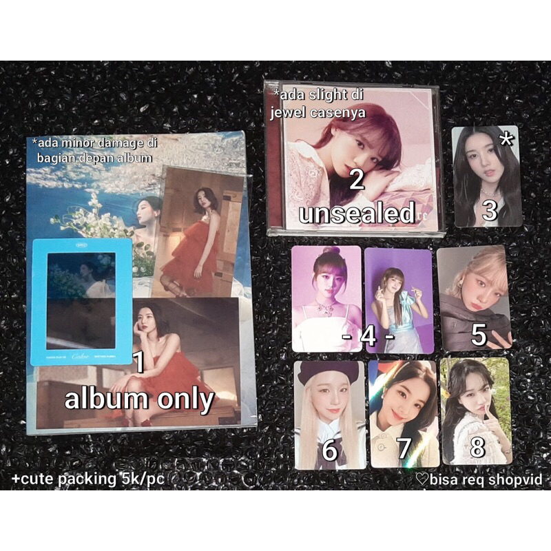 Pc PHOTOCARD ALBUM ONLY IZONE IZ*ONE HYUNDAI EUNBI YURI YENA CHAEWON WINTER ALBUM KTOWN4U POB ...