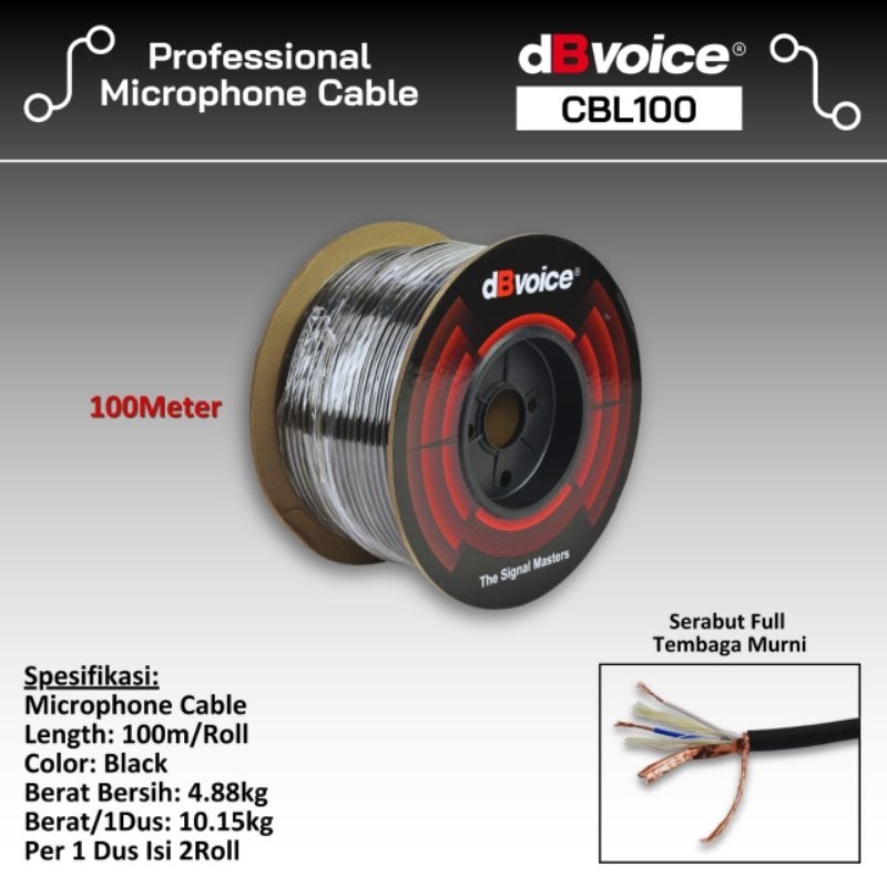 Original CBL 100 dbvoice Mic Cable audio 100 Meters Pure Full Copper ...