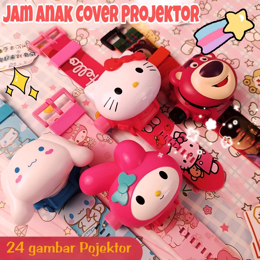 Children's Watch Laser Projector (LED) Jumbo Head SANRIO LOTSO ETC ...