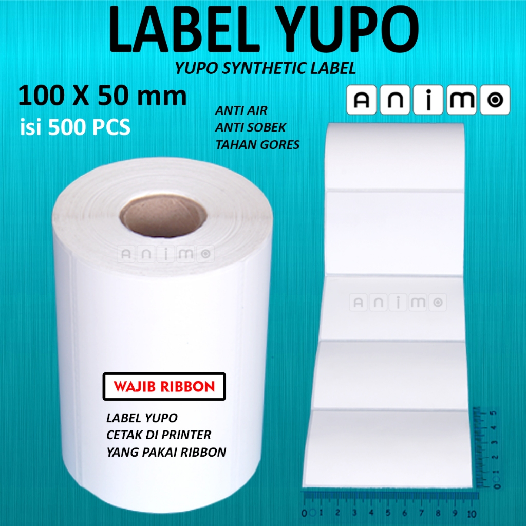 Yupo Label 100X50 - Yupo STICKER 10X5 CM - Yupo Synthetic Barcode Label ...