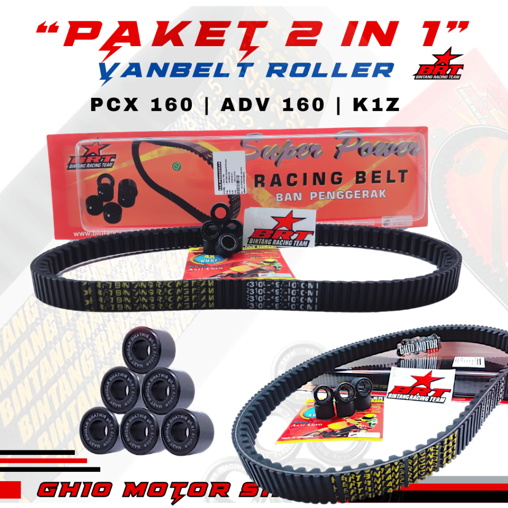 Vanbelt Vbelt and Roller BRT PCX 160 ADV 160 V-belt package Plus Roller ...