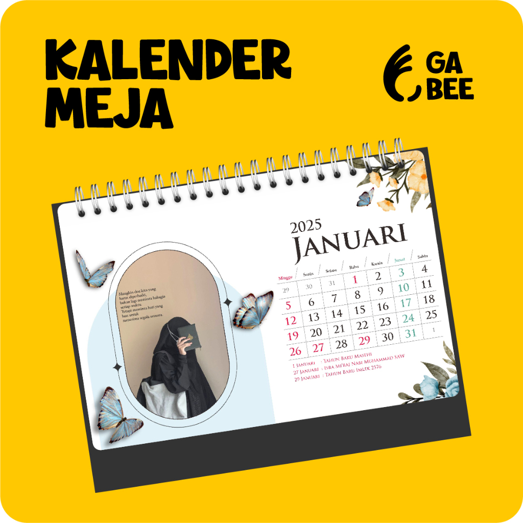 2025 TABLE CALENDAR SITTING SIZE 21X15 CM A5 UNIQUE MINIMALIST PLANNER ...