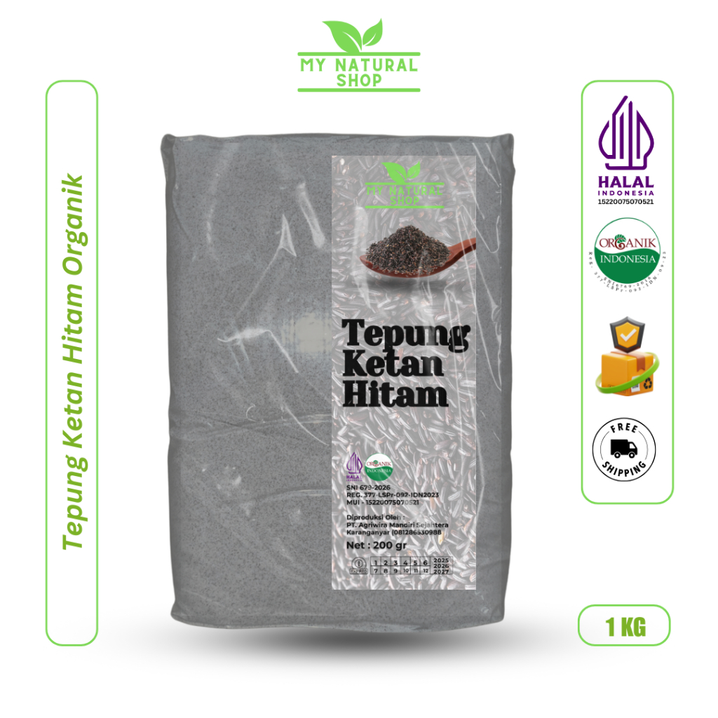 HITAM Organic Black Glutinous Rice Flour @ 1 Kg Vacuum | Shopee Malaysia