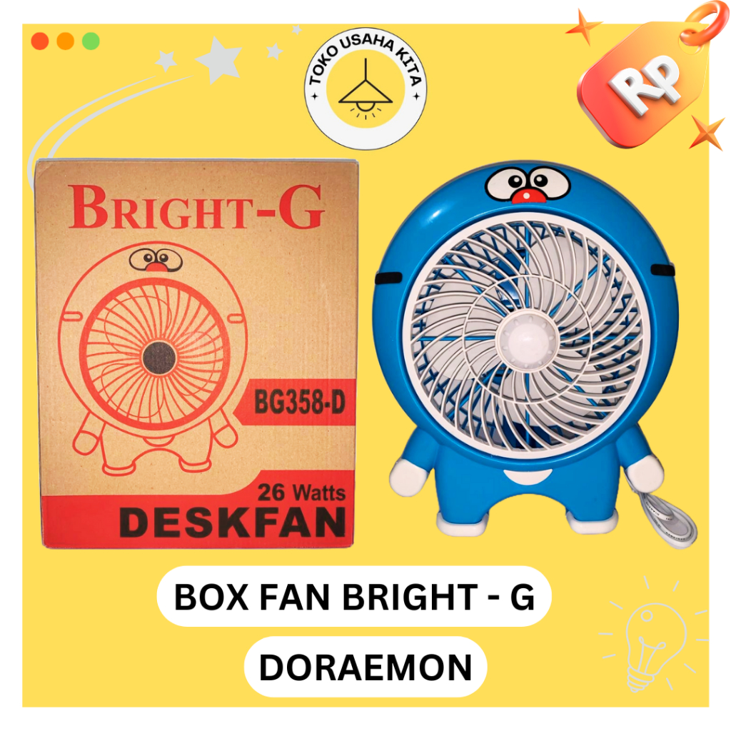 Box FAN/DORAEMON/MINION/BEAR/HELLO KITTY/SPIDERMEN CHARACTER FAN ...