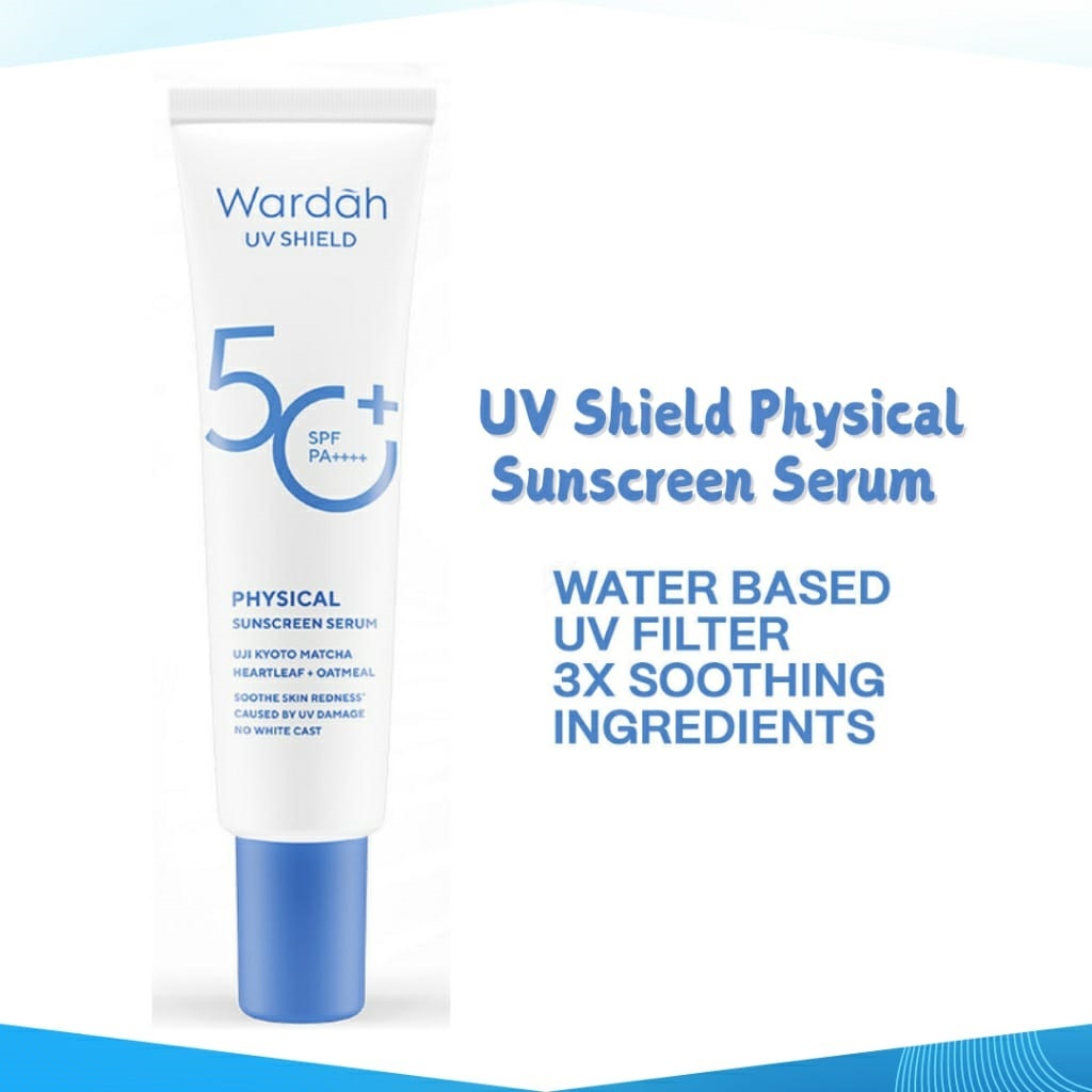 Wardah UV SHIELD PHYSICAL SUNSCREEN SPF 50 PA++ ~ ORIGINAL 100% ...