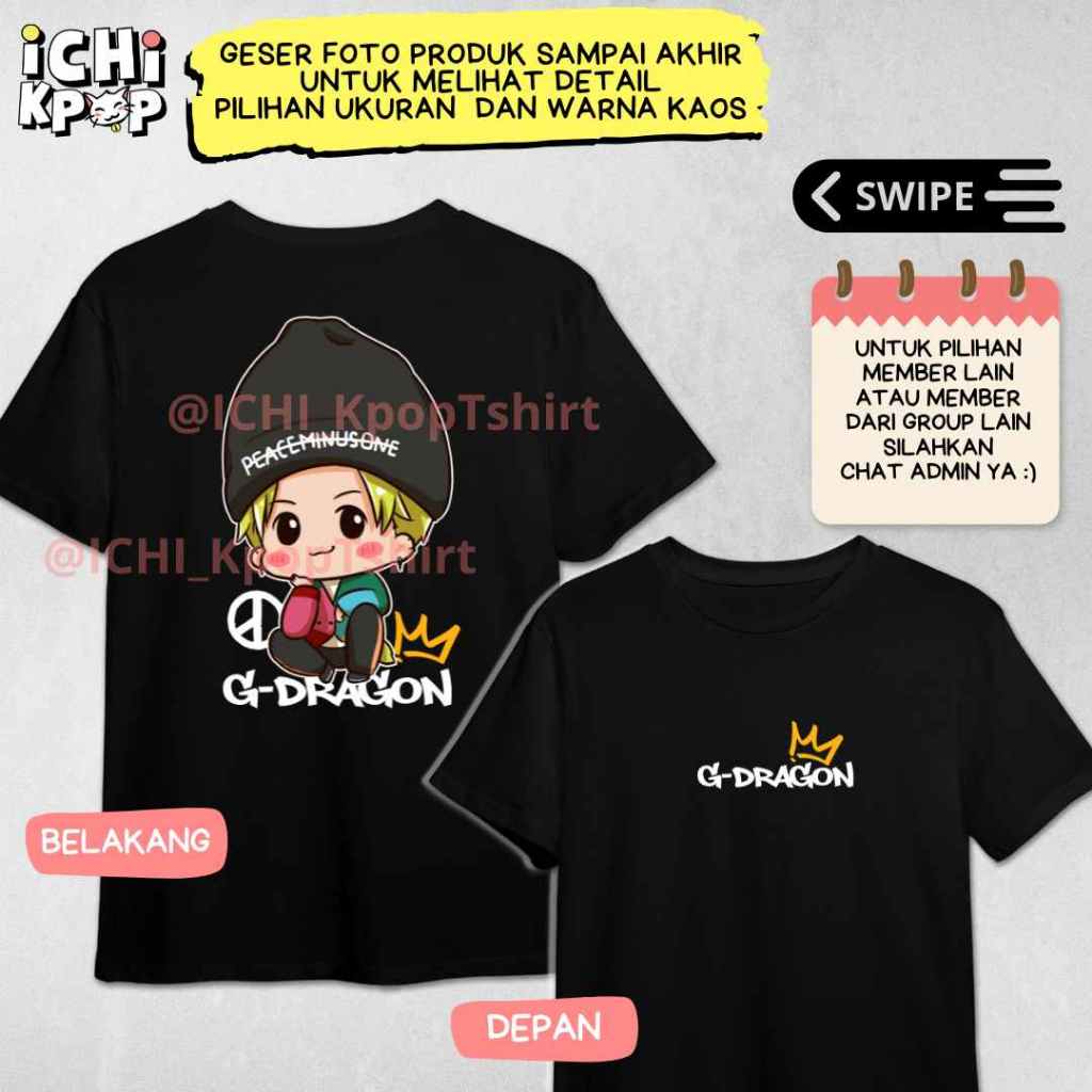 G-dragon GD BIGBANG kpop fanart korean idol VIP t-shirt | Shopee Malaysia
