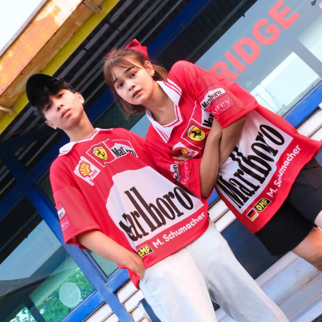 Y2k Korea RED SPIRIT Oversized Jersey | 777 Studio Oversize Jersey ...