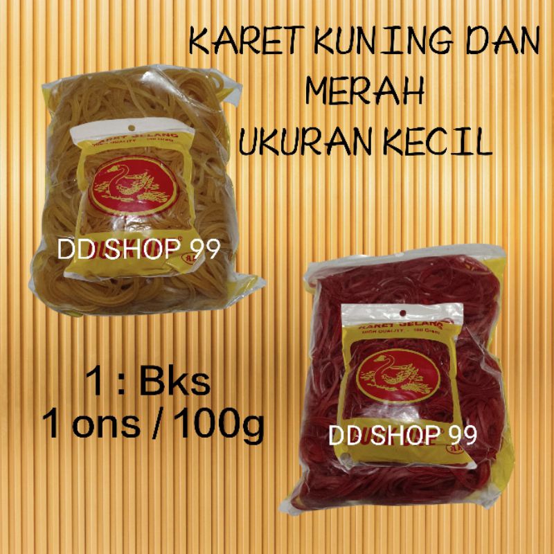 MERAH Rubber bands/small yellow rubber/small red rubber/rubber rope ...