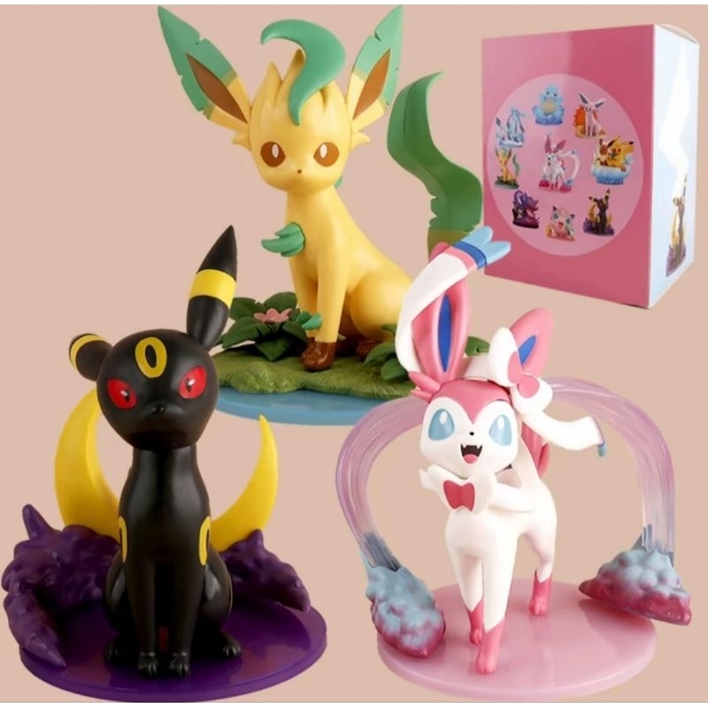 Pokemon Action Figure Sylveon Umbreon Leafeon Statue Collection ...