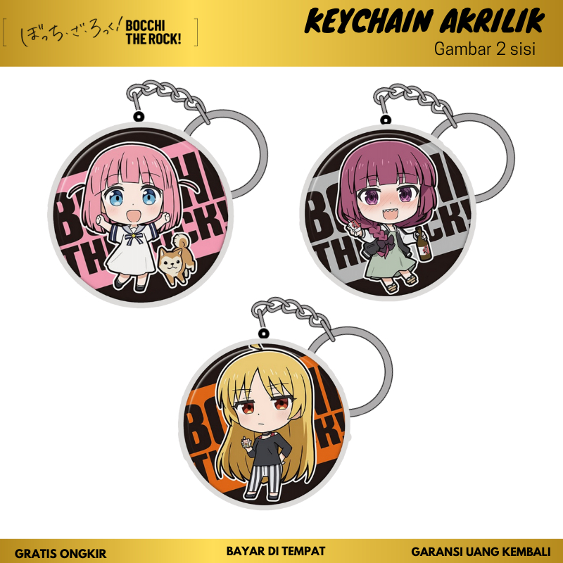 [bocchi The rock] full acrylic Keychain & cellphone strap, bocchi the ...