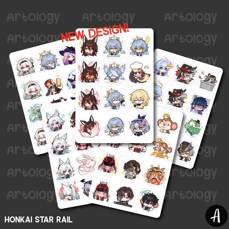 Sticker Set Honkai Star Rail HSR Starrail - Kiss Cut Just Stick Chibi ...