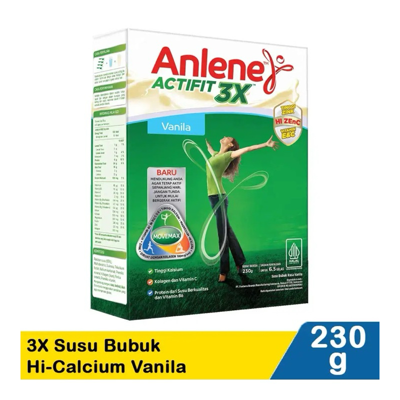 Anlene Actifit 3x Adult Milk Powder is available in vanilla and ...
