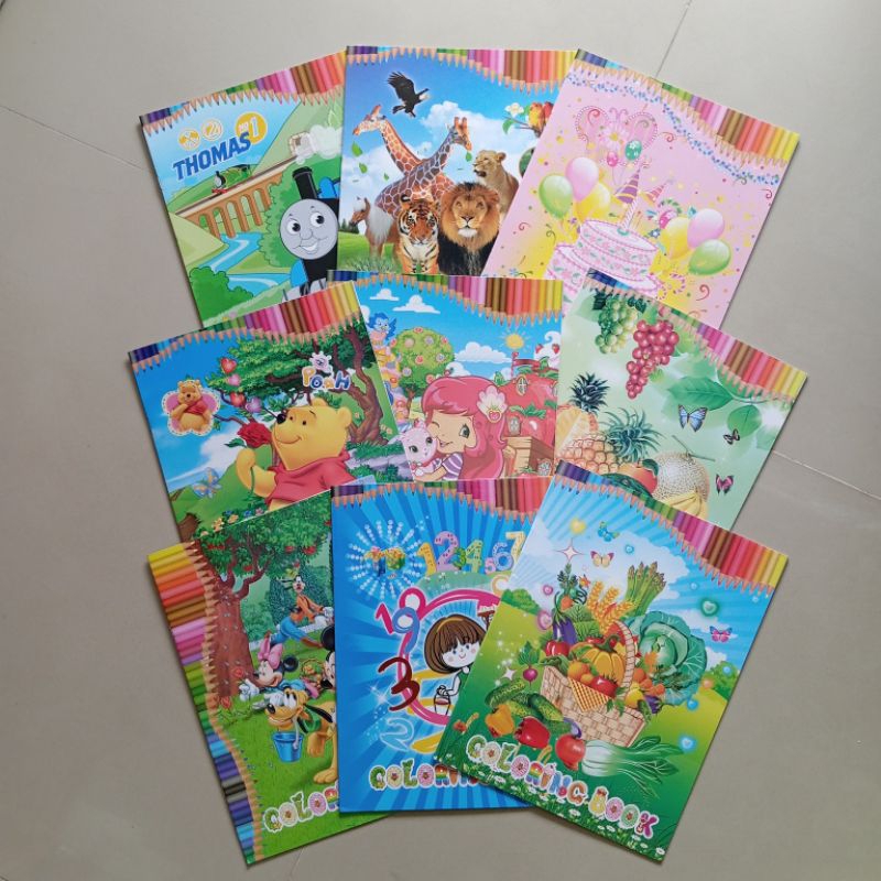 Coloring Book Stickers Coloring Coloring Book | Shopee Malaysia