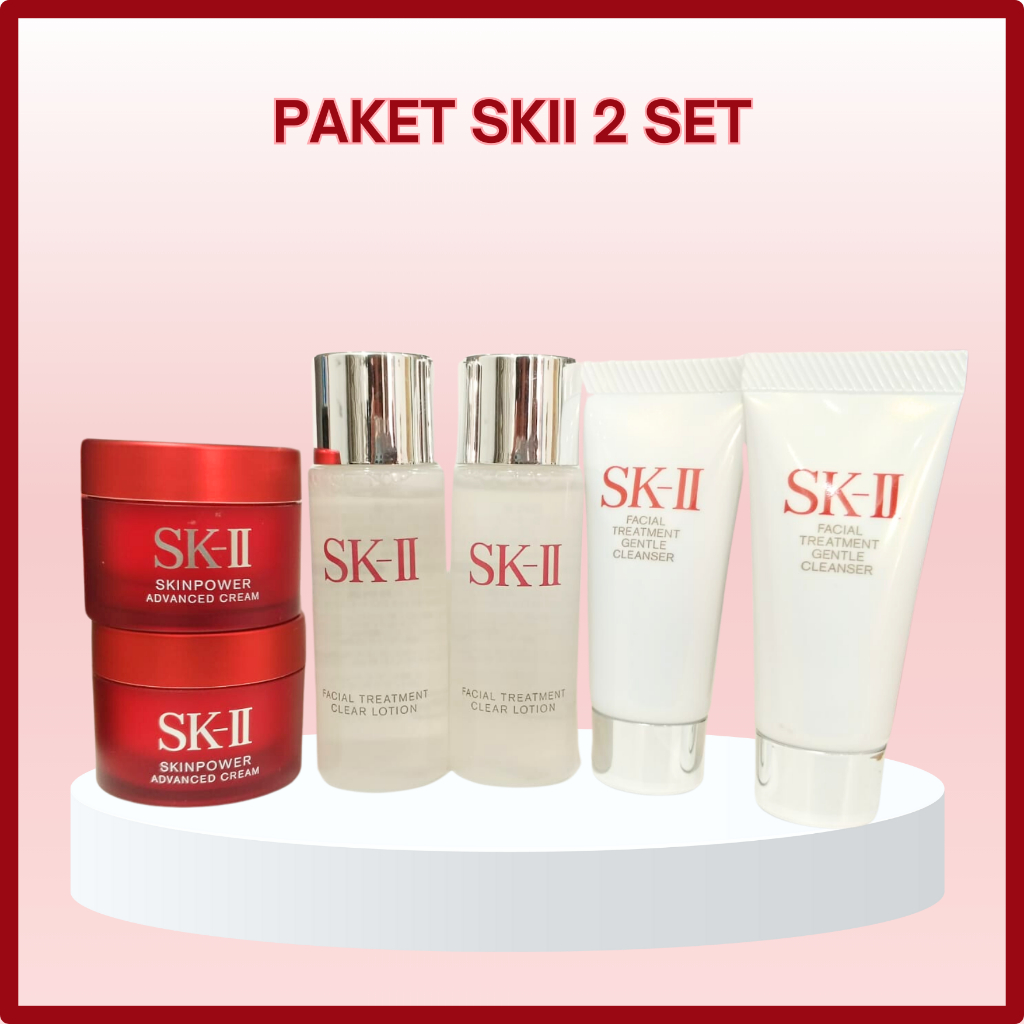 Skii SK-II SK2 2Pcs Cleanser 20gr + 2Pcs FTCL 30ml + 2Pcs Skinpower Advanced Cream 15gr - 2SET ...