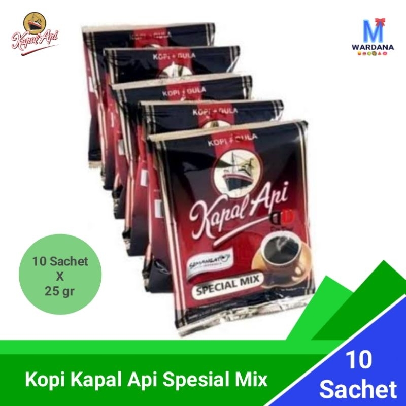 Kapal Api Coffee Special Mix 10 Sachets x 25 gr (1 Plan) | Shopee Malaysia