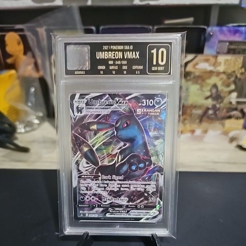 Umbreon vmax original pokemon indonesia card slab egs 10 gem mint not terastal eevee festival ...