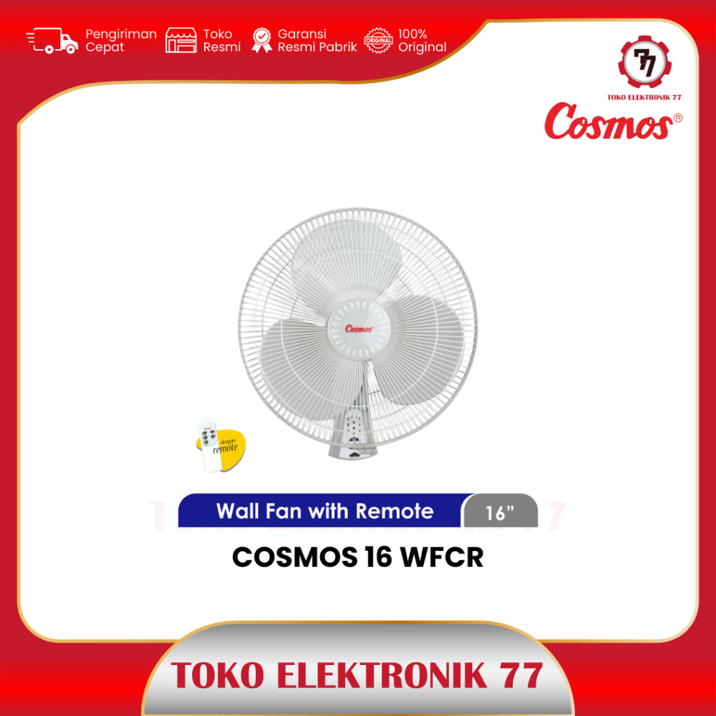 Cosmos 16-WFCR Wall Fan with 16 inch Remote | Shopee Malaysia