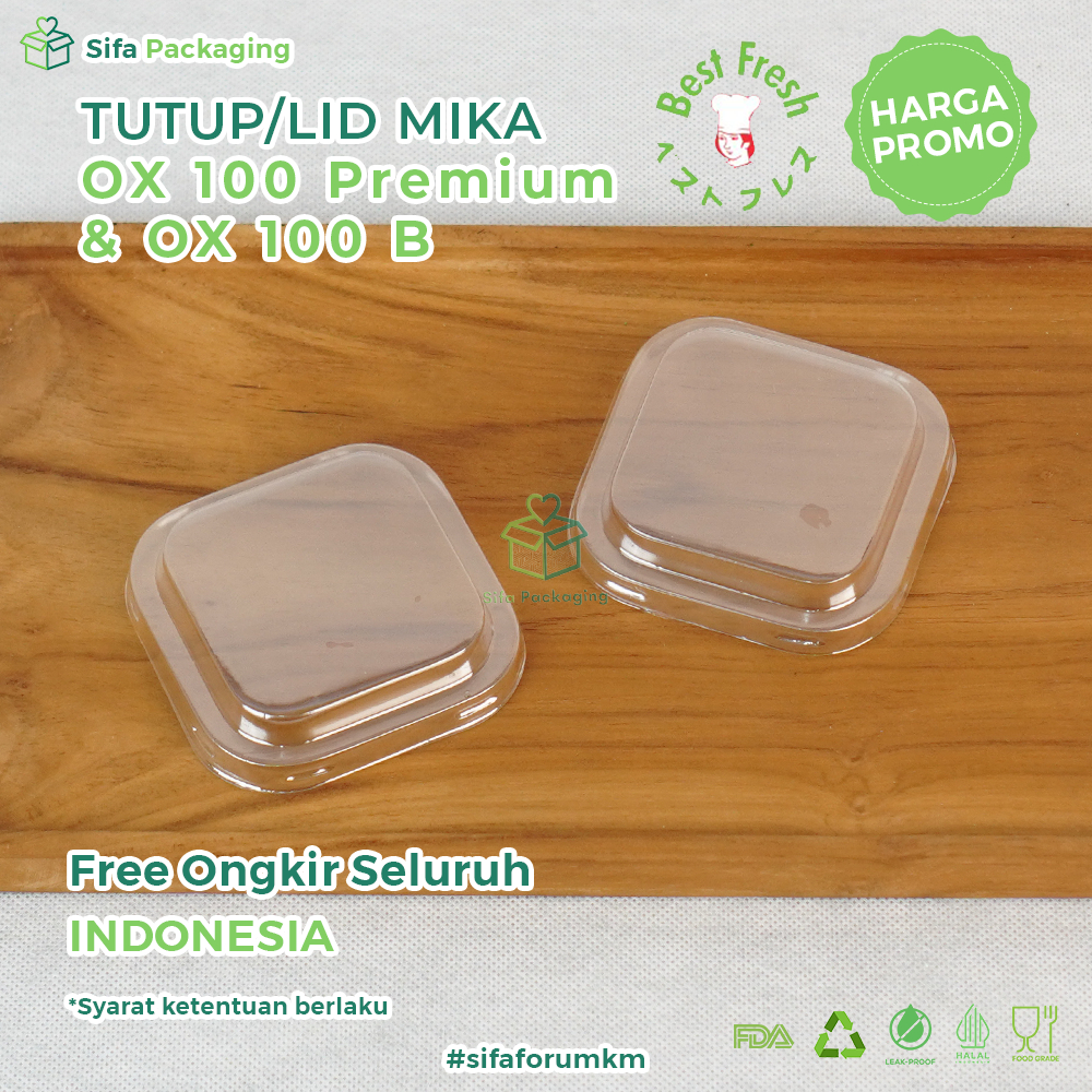 Mica Lid Aluminum Foil Tray OX 100 Premium Lid Mica OX 100 B (Lid Only) | Shopee Malaysia