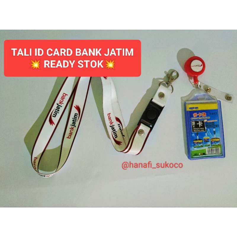Bank Jatim id card printing strap East Java Bank Lanyard UNIT | Shopee ...