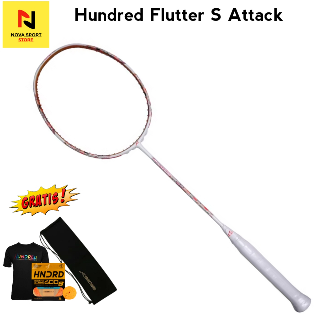 Hundred Flutter S Attack Badminton Racket | Shopee Malaysia