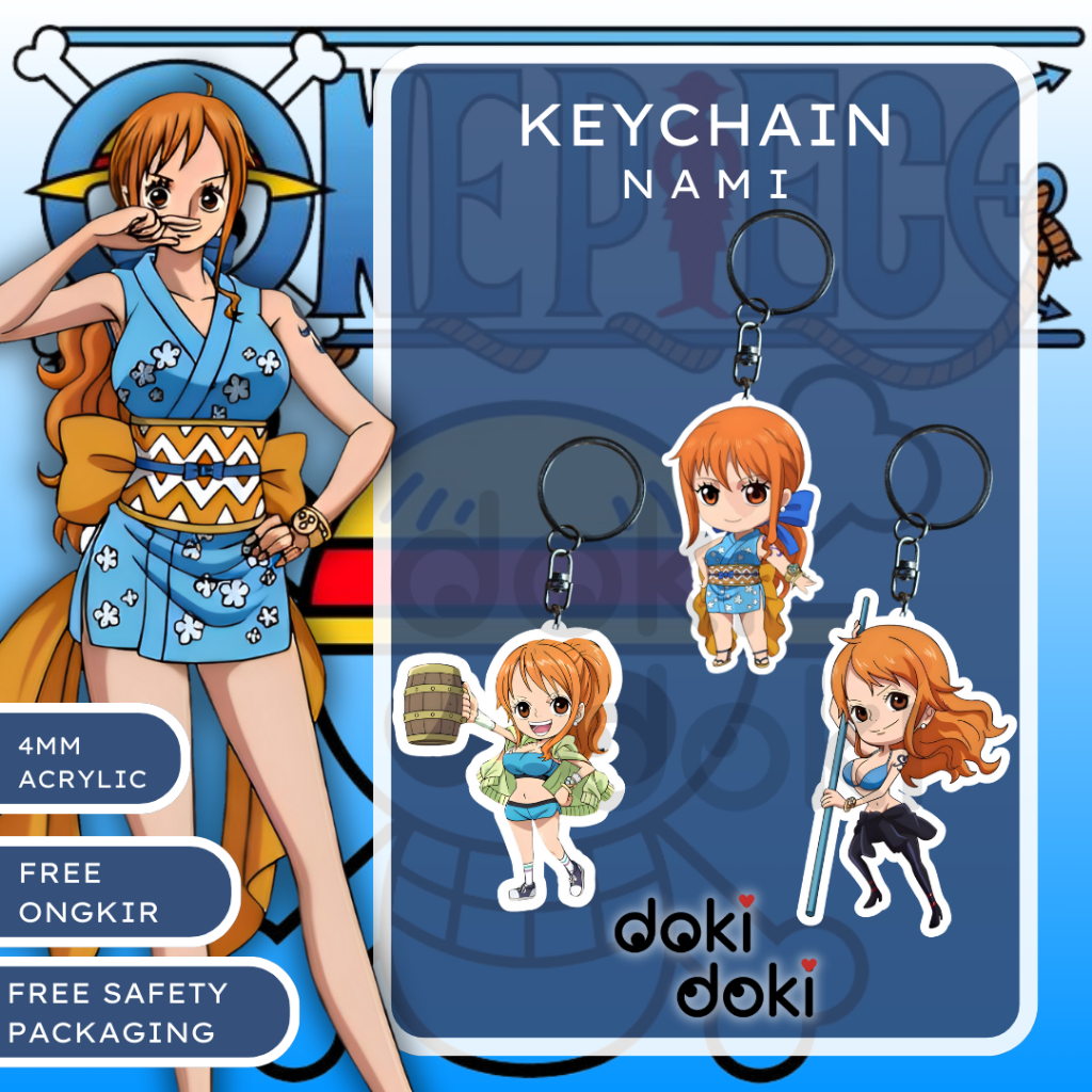 GANTUNGAN Anime NAMI ONE PIECE KEYCHAIN | Shopee Malaysia