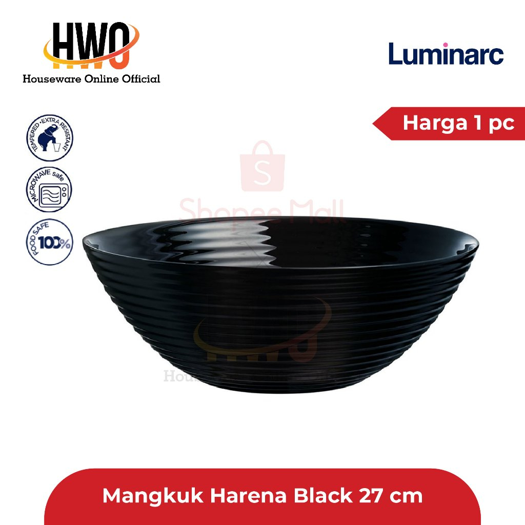 Luminarc Harena Black Bowl 27 Cm | Shopee Malaysia