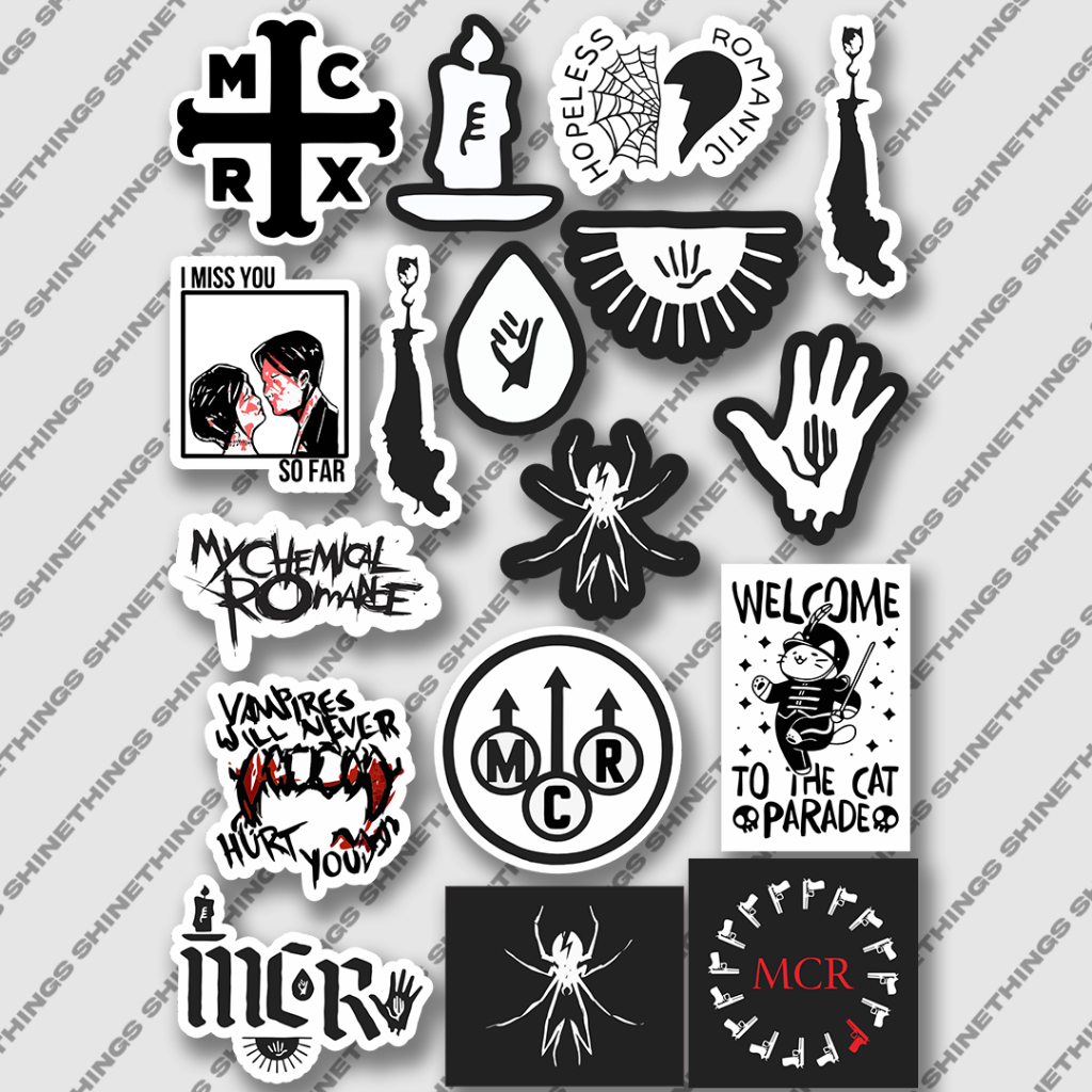 My chemical romance sticker || Mcr aesthetic band sticker | Shopee Malaysia