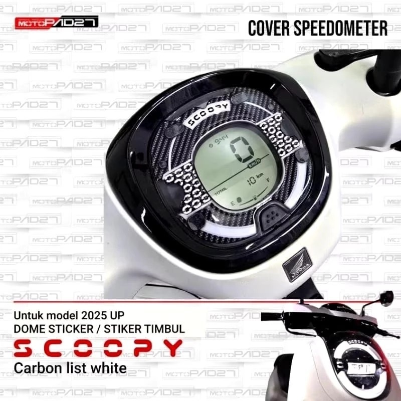 Motopad27 embossed sticker speedometer cover Honda New Scoopy 2025 3D ...