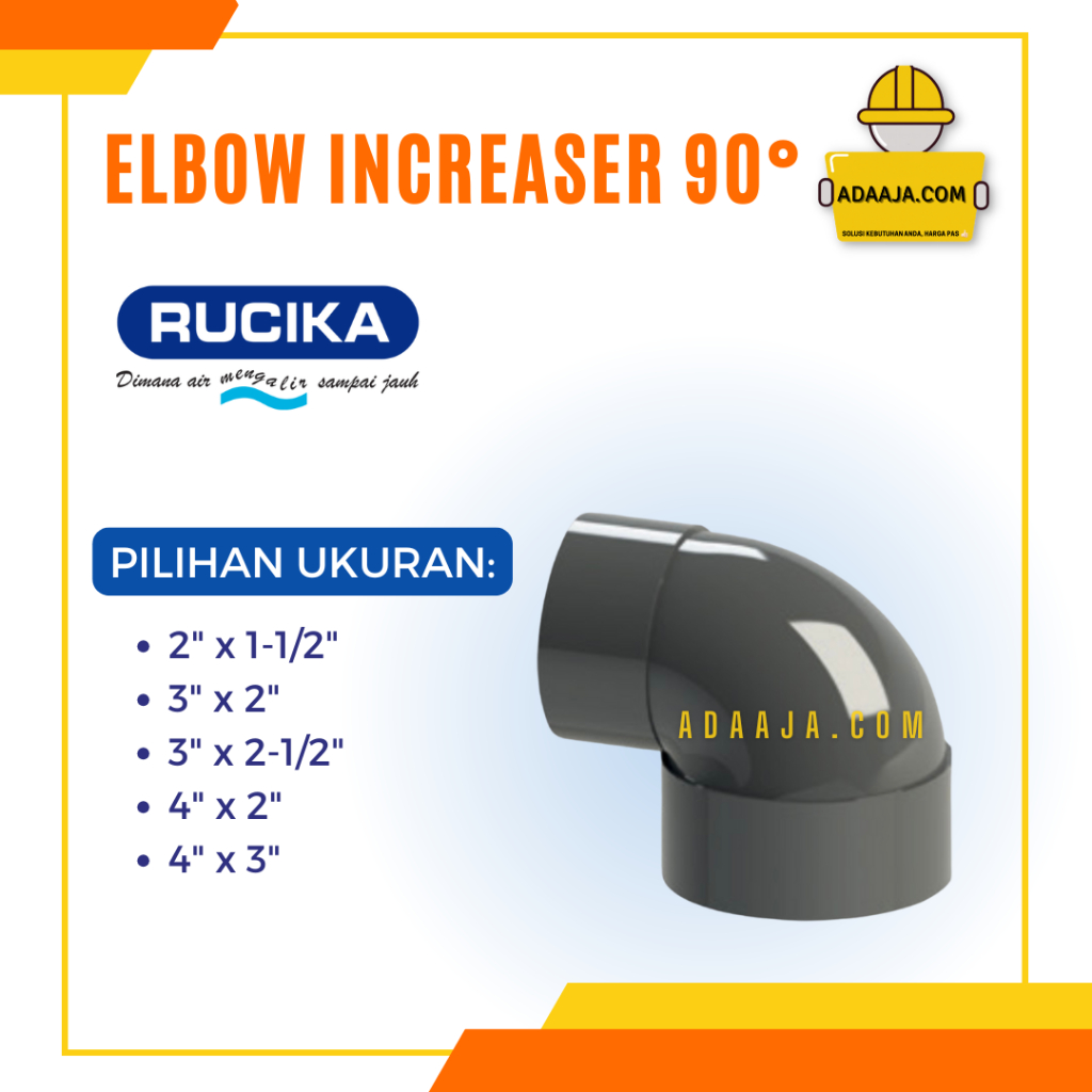 Elbow Increaser Pipe Connection 90 Degrees 2" 3" 4" Special-Fitting Rucika | Shopee Malaysia